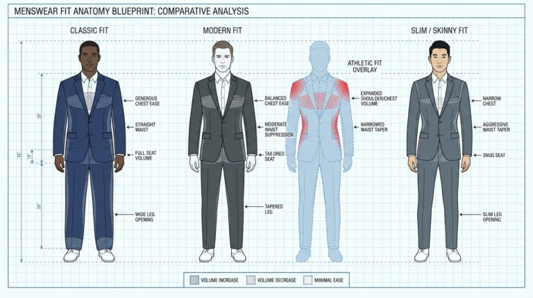 Suit Fit Comparison: Technical Specs for Slim, Modern & Athletic Fits